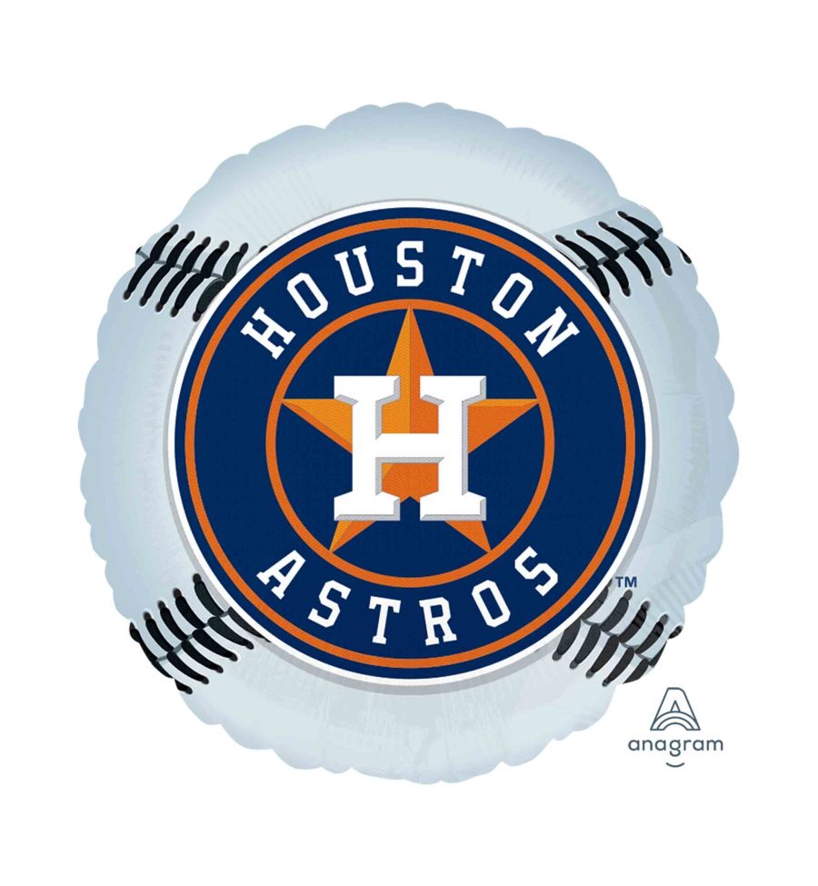 houston astros happy balloon bouquet 5 balloons pinata fle | Viva Party